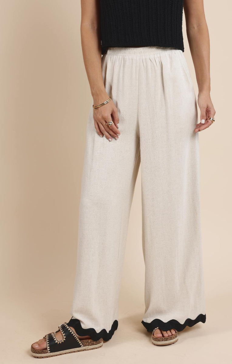 Linen Ric Rac Trim Pant – Hazel's Haven - Fort Smith