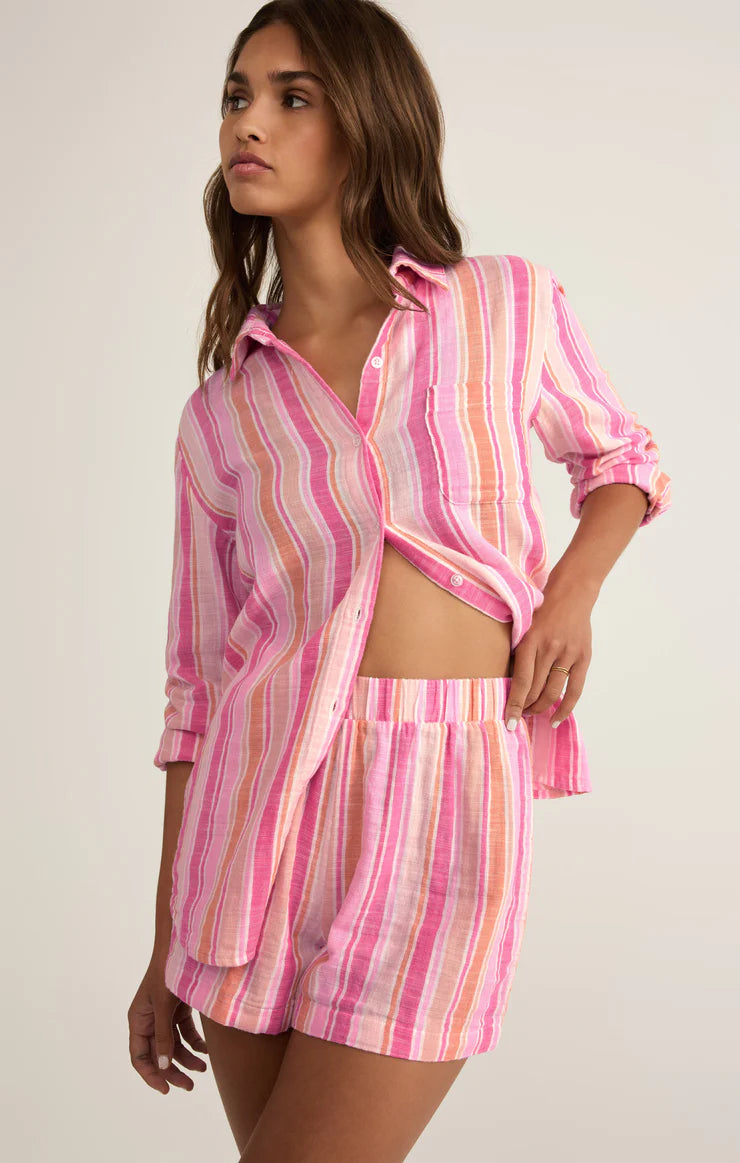 Morning Stripe Gauze Short – Hazel's Haven - Fort Smith